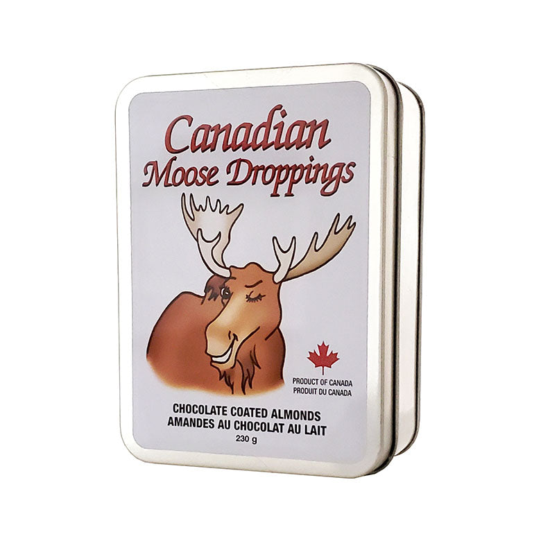 Canadian Moose Droppings Tin - Chocolate Almonds 230g – Rhinoceros ...
